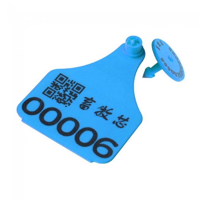 E018 Animal RFID Ear Tag,M4QT H3 chip, UHF 902-928 MHz passive RFID ...